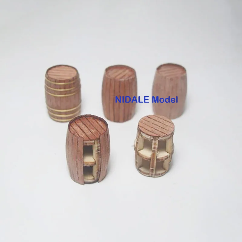 Ship Model Accessories Wooden Building Barrel Kit Size 25x18mm 2 Pcs ...