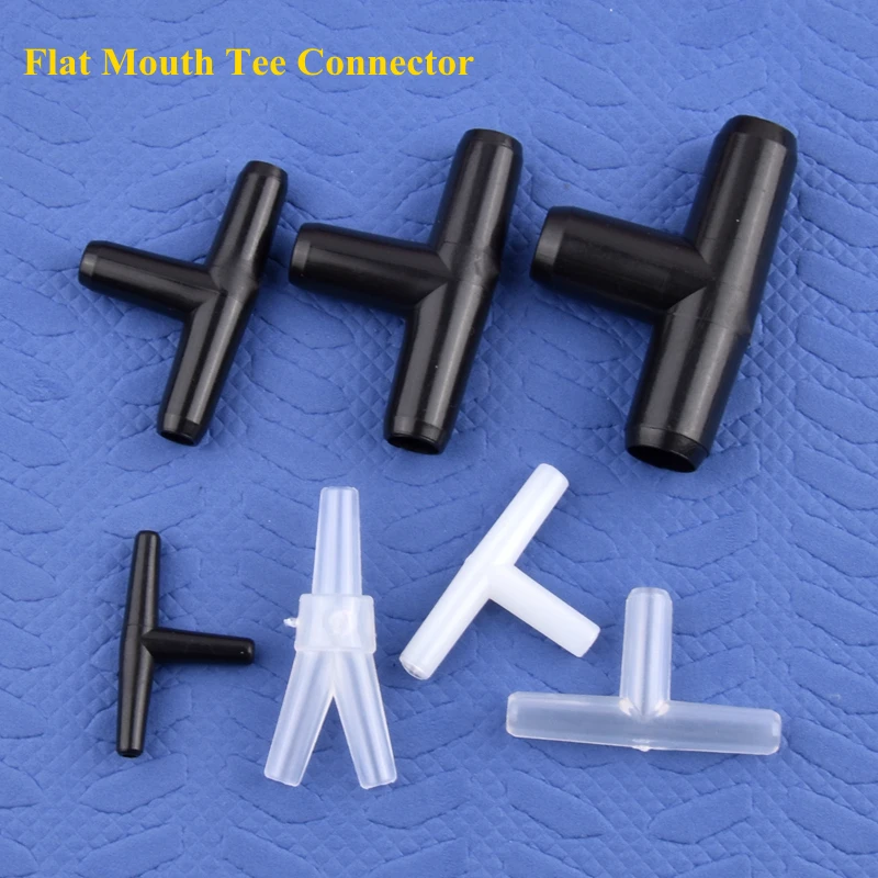 3~10mm Flat Mouth Tee Connector Aquarium Tracheal Joint Air Pump Hose ...