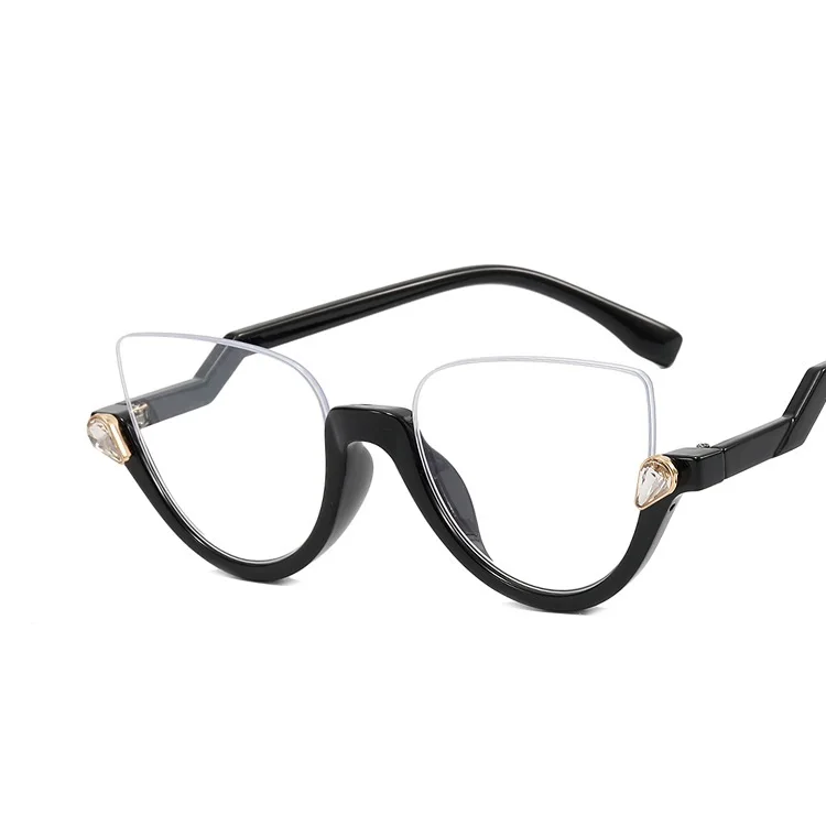 Gafas de lectura tipo ojo de gato de medio marco para mujer, gafas ...