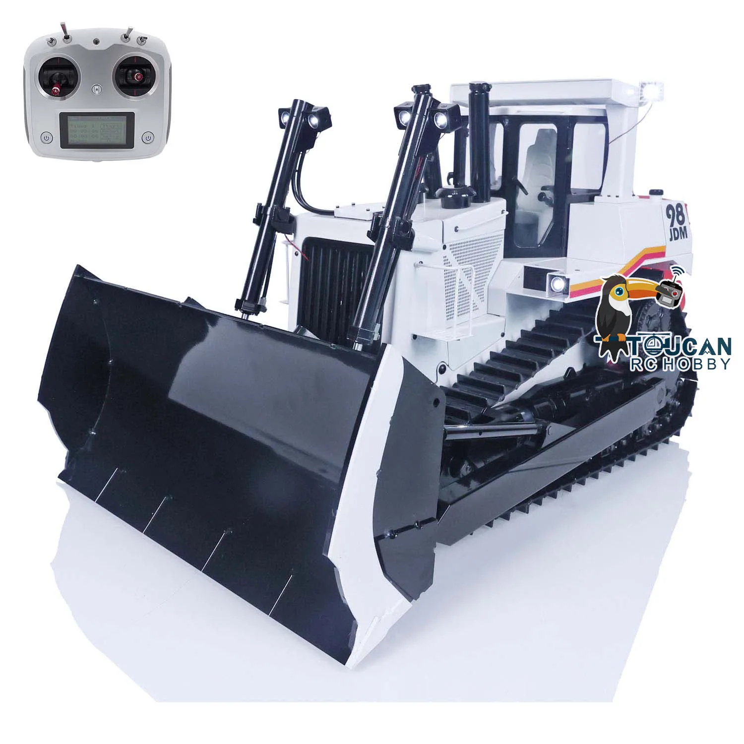 JDModel DXR2 RC 유압식 금속 도저 D10T JDM-98 업그레이드 블레이드, 1/14 리모컨 불도저 3T 사운드 ...