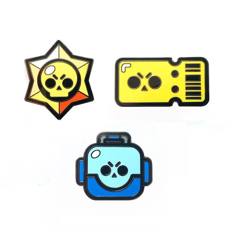 Magoo-Homemade-Brawl-Stars-Cute-Skull-Badge-Ins-Style-Game-Peripherals ...