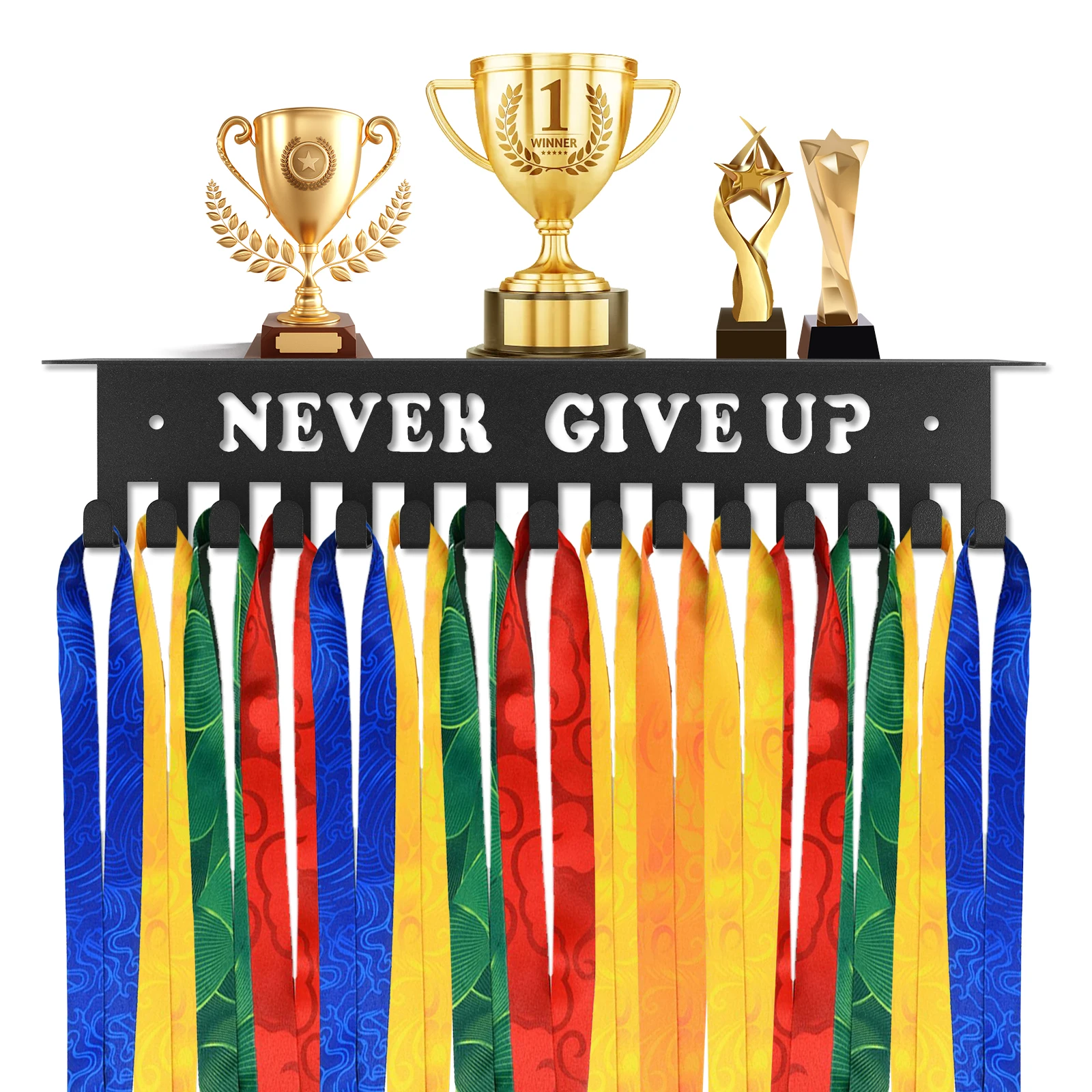 Medal-Hanger-Display-Wall-Mount-Metal-Trophy-Rack-Easy-to-Install ...