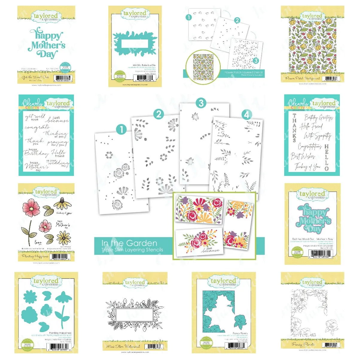 Spring-Flower-Patch-Background-Cut-Dies-Layering-Stencils-Happy-Mothers ...