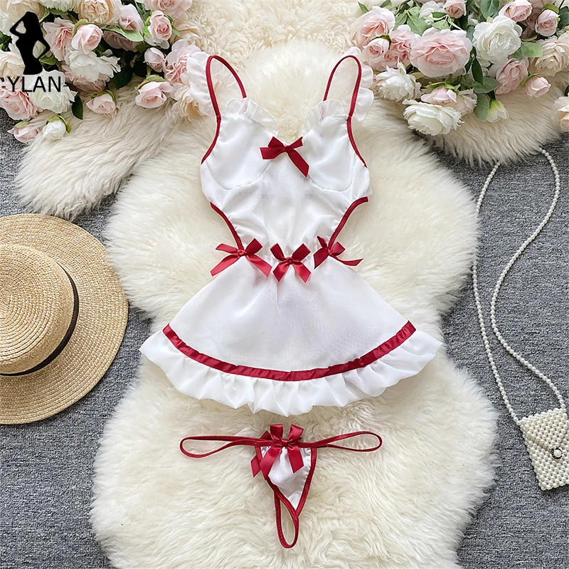 Uniforme-de-enfermera-Sexy-para-mujer-vestido-sin-espalda-con-lazo ...