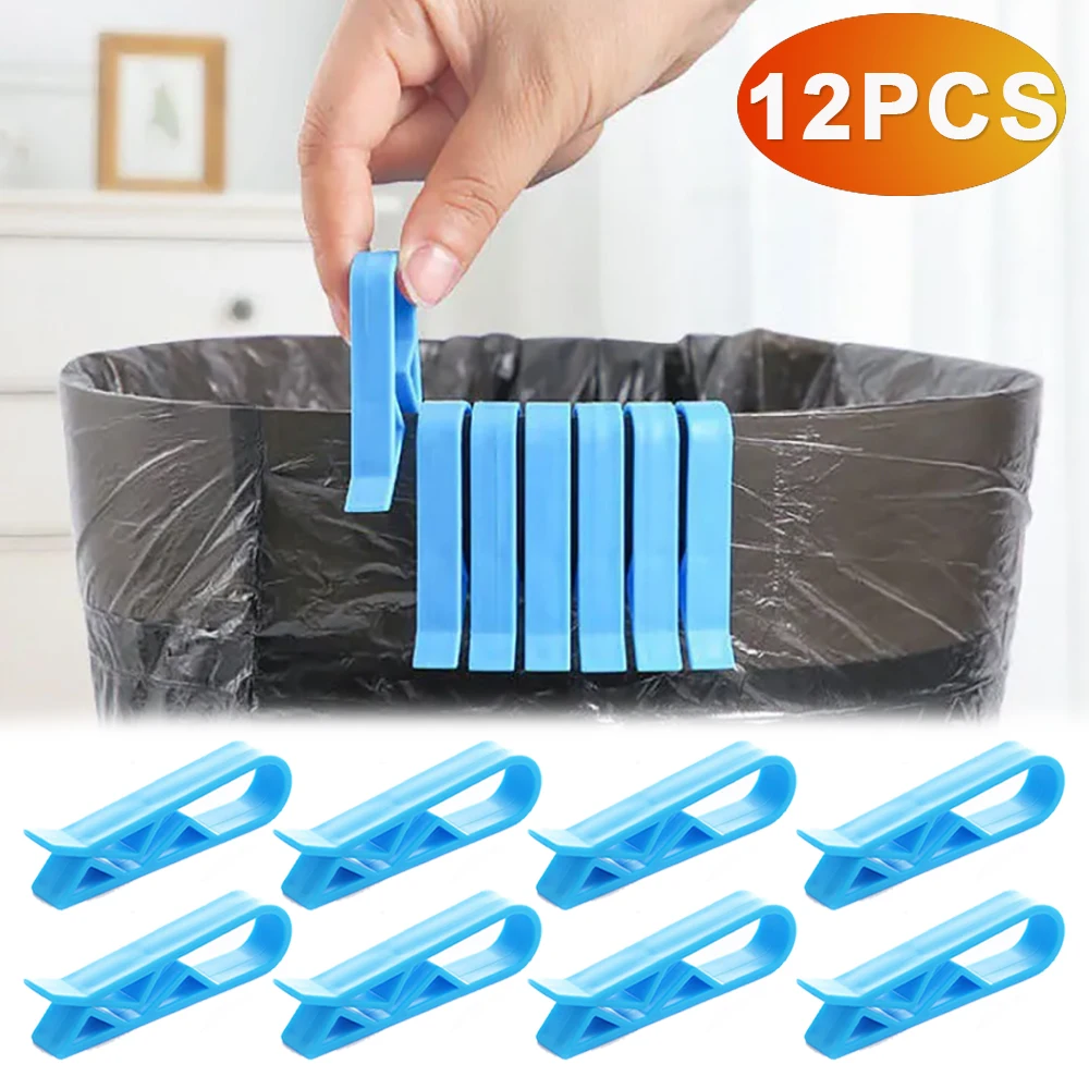 12-2Pcs-Garbage-Bin-Clip-Durable-Plastic-Trash-Bag-Fixed-Clip-Holder ...