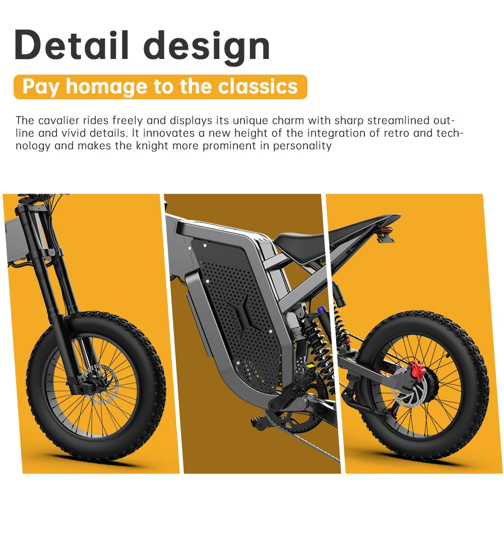 Electric Bike EKX X21, 2000W, 48V, 35Ah, 20” Fat Tire Mountain Bicycle ...