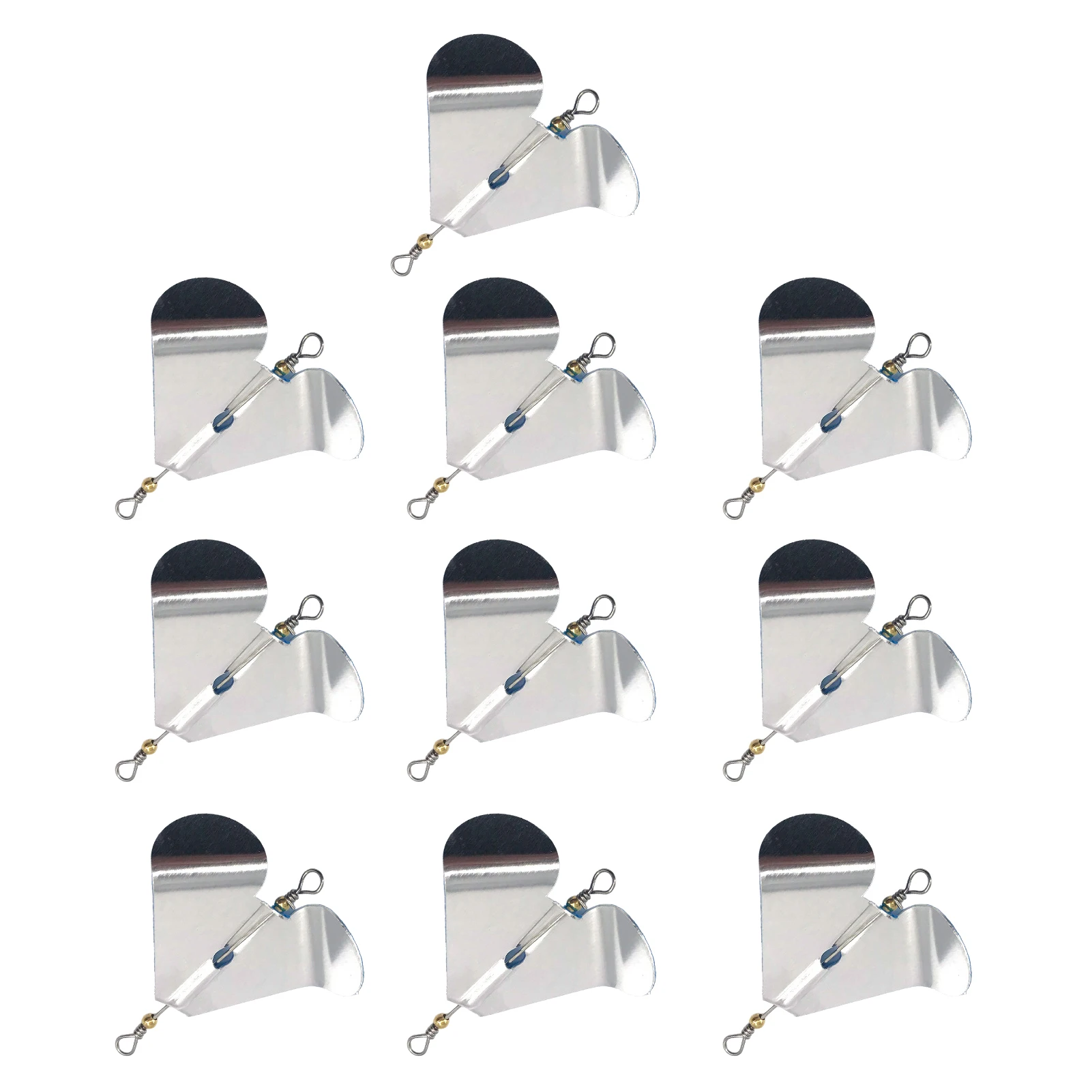 Lunker Rotating Blade Propeller Silver 10 Pcs Trolling Fishing Buzz ...