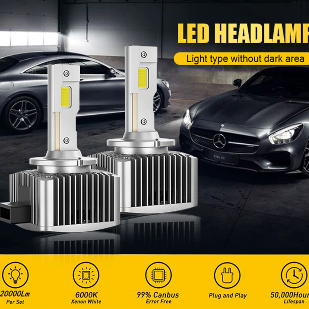 D2S D3S LED Headlights Bulbs Replacement Original HID 35W D1S D4S D5S ...