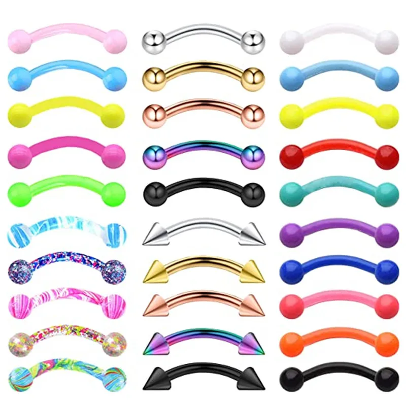 Ensemble-de-piercing-pour-les-yeux-boucles-d-oreilles-incurv-es-halt ...