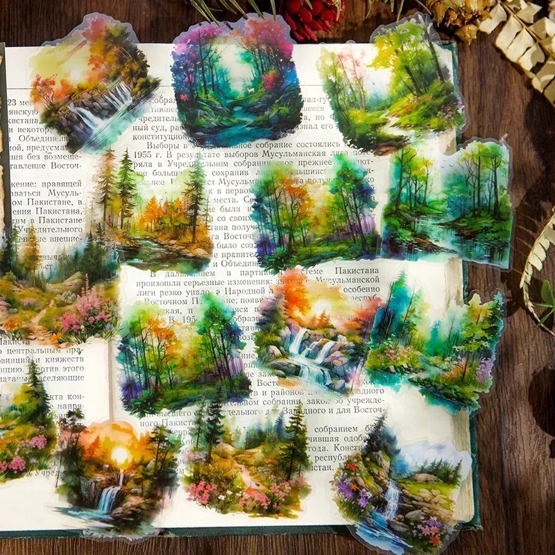 30 Pcs Tree Sticker Set Adhesive Seasons Journaling Planners Journals ...