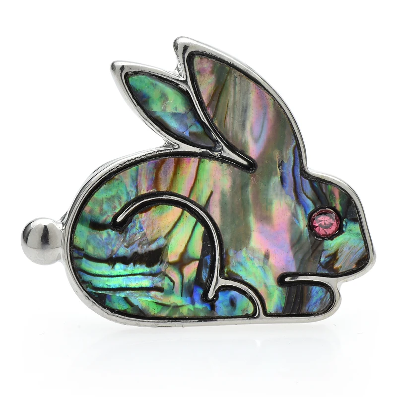 Wuli&baby Shell Rabbit Brooches For Women Unisex Cute Bunny Pets Animal ...