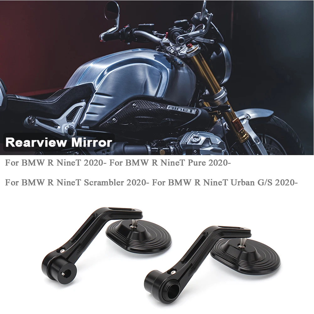 New-Motorcycle-Rearview-Mirror-Handlebar-Mirror-Black-Silver ...