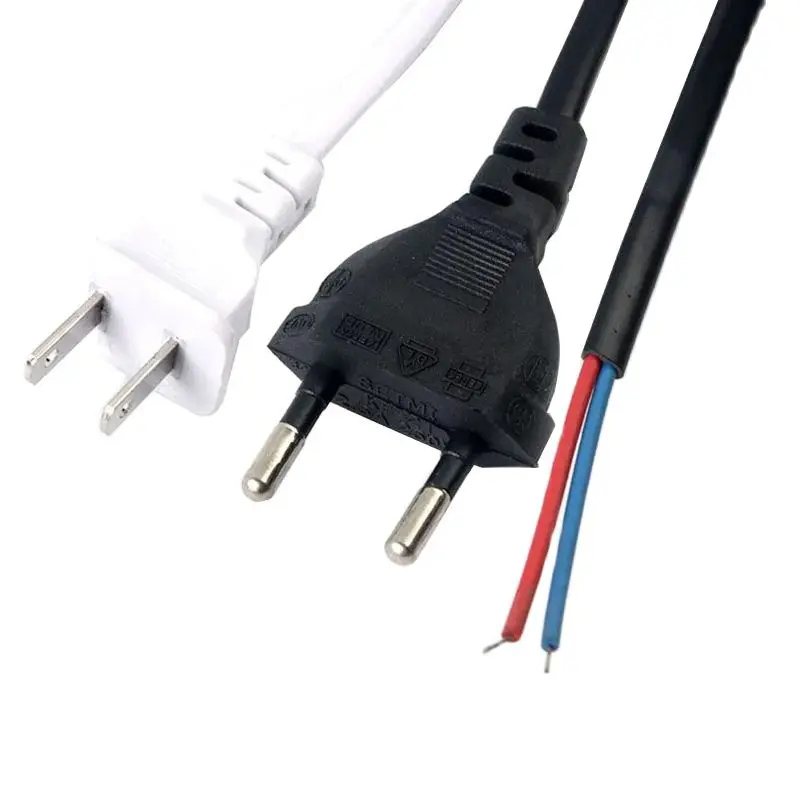 European-America-2-Prong-US-EU-Stripped-Extension-Cable-2-Pin ...