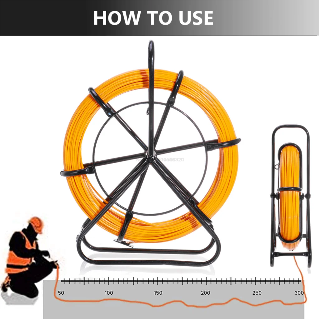 4-5mmX50-70-100m-Guide-Device-Fiberglass-Electric-Cable-Push-Pullers ...