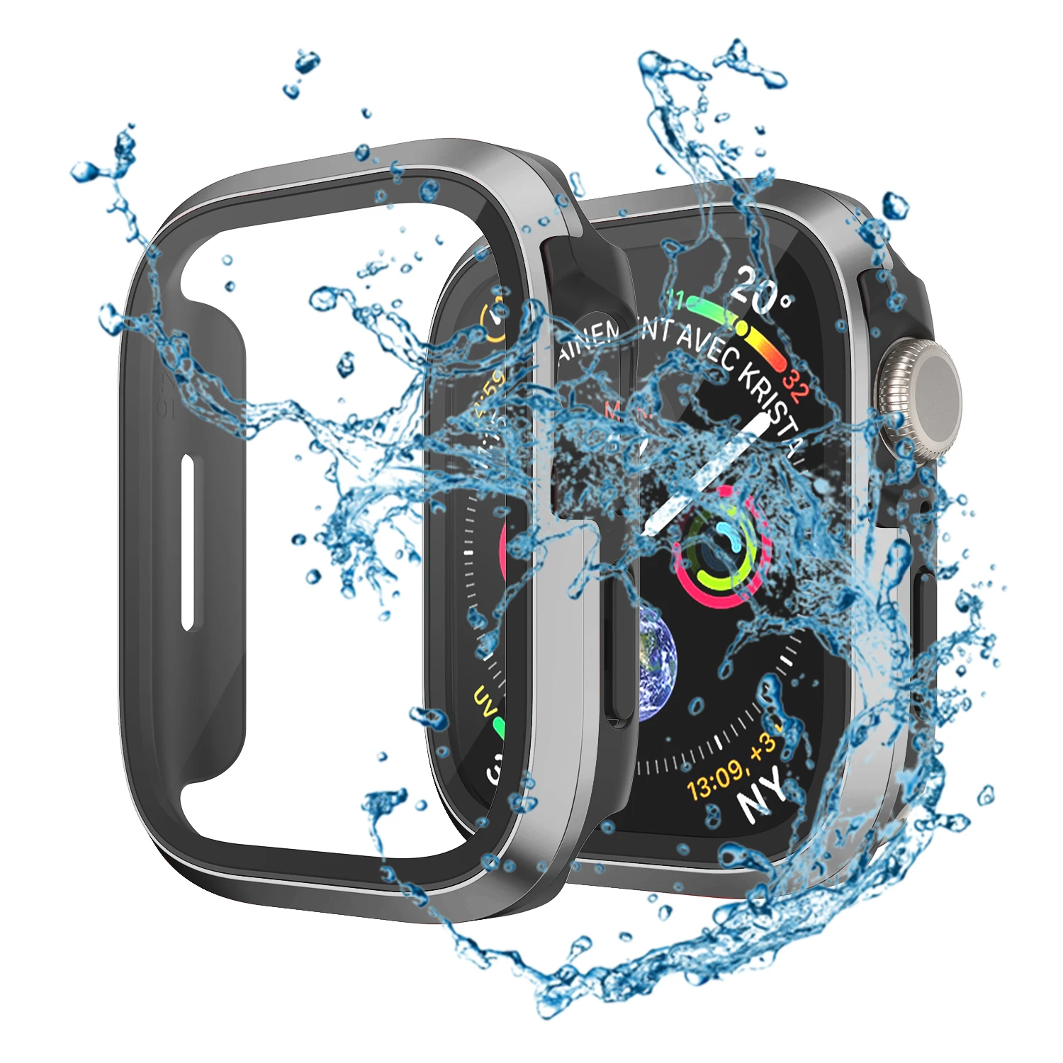 Glass-Metal-Case-For-Apple-Watch-Ultra-49mm-Accessories-Protector ...