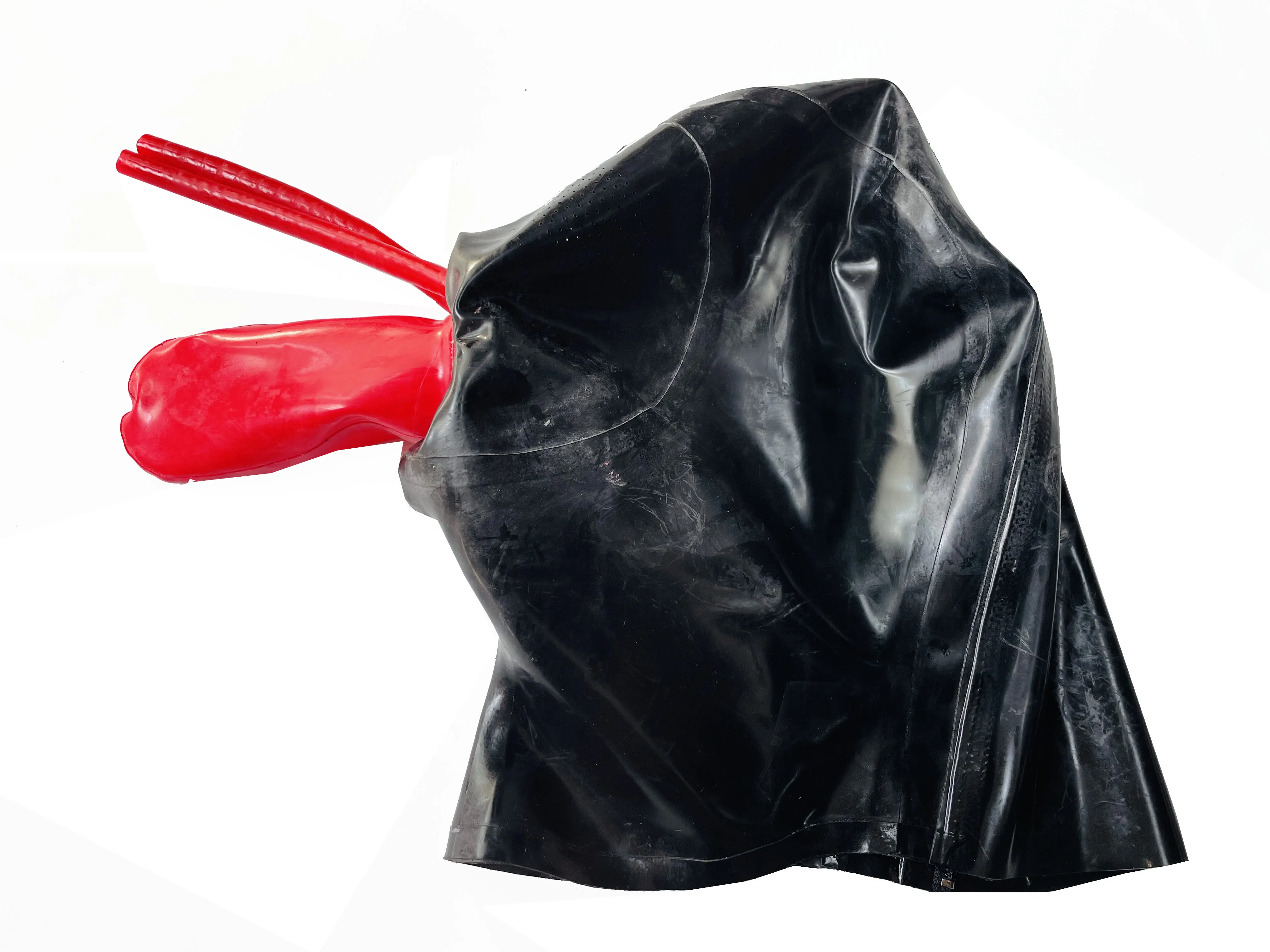 Full-cover-latex-gummi-mask-micropore-eyes-15cm-long-nose-tube-red ...