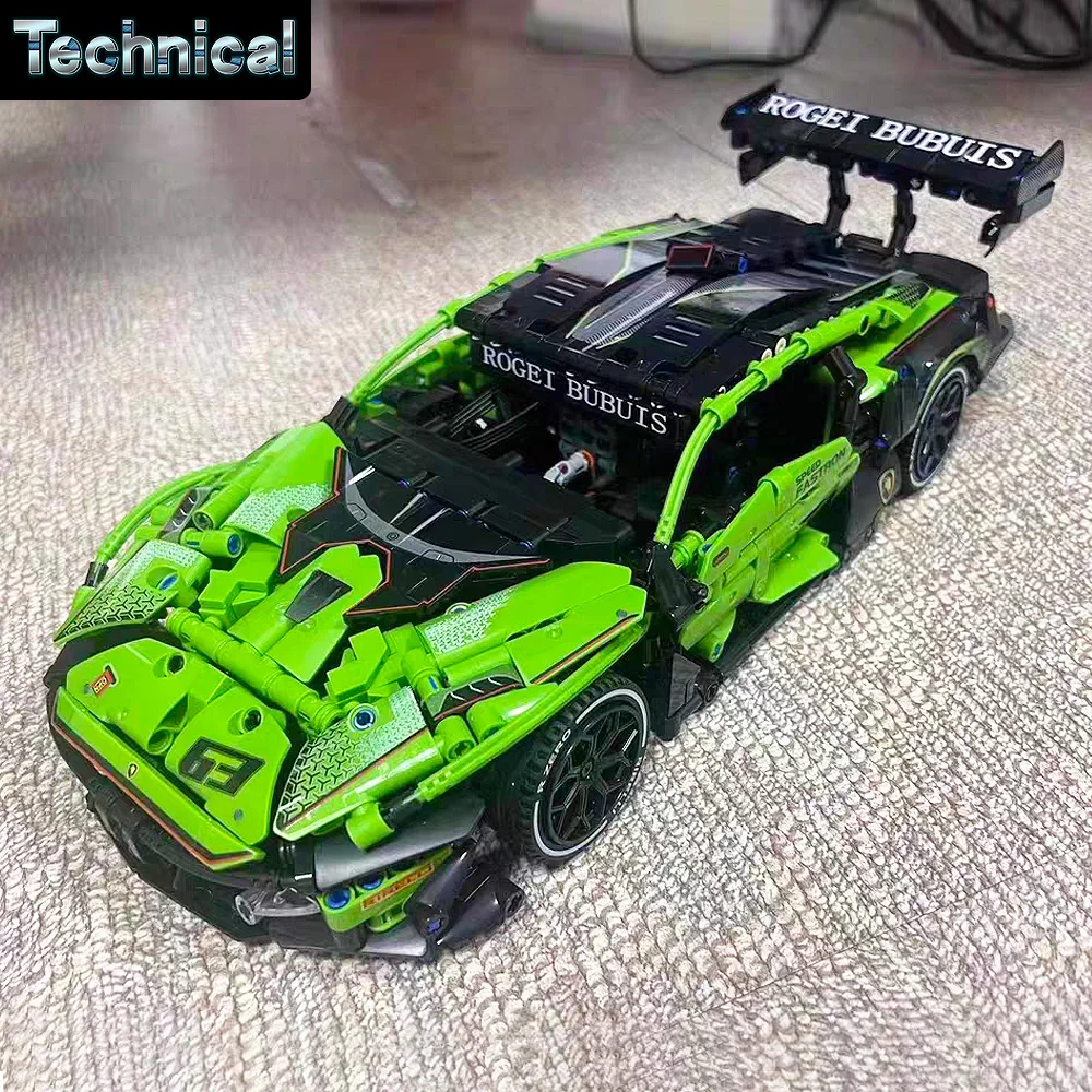 High Tech Technical Greenness Sport Car Super Racing C019 Moc Modular ...