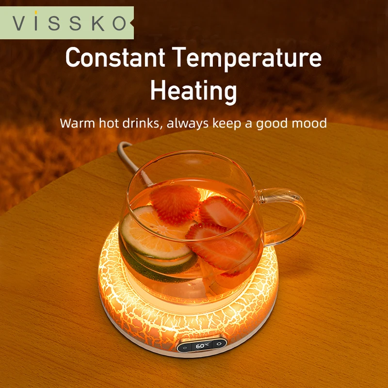 VISSKO-USB-Warmer-Coffee-Mug-Heating-Coaster-4-Temperature-Setting-Thermostatic-Hot-Plate-Milk ...