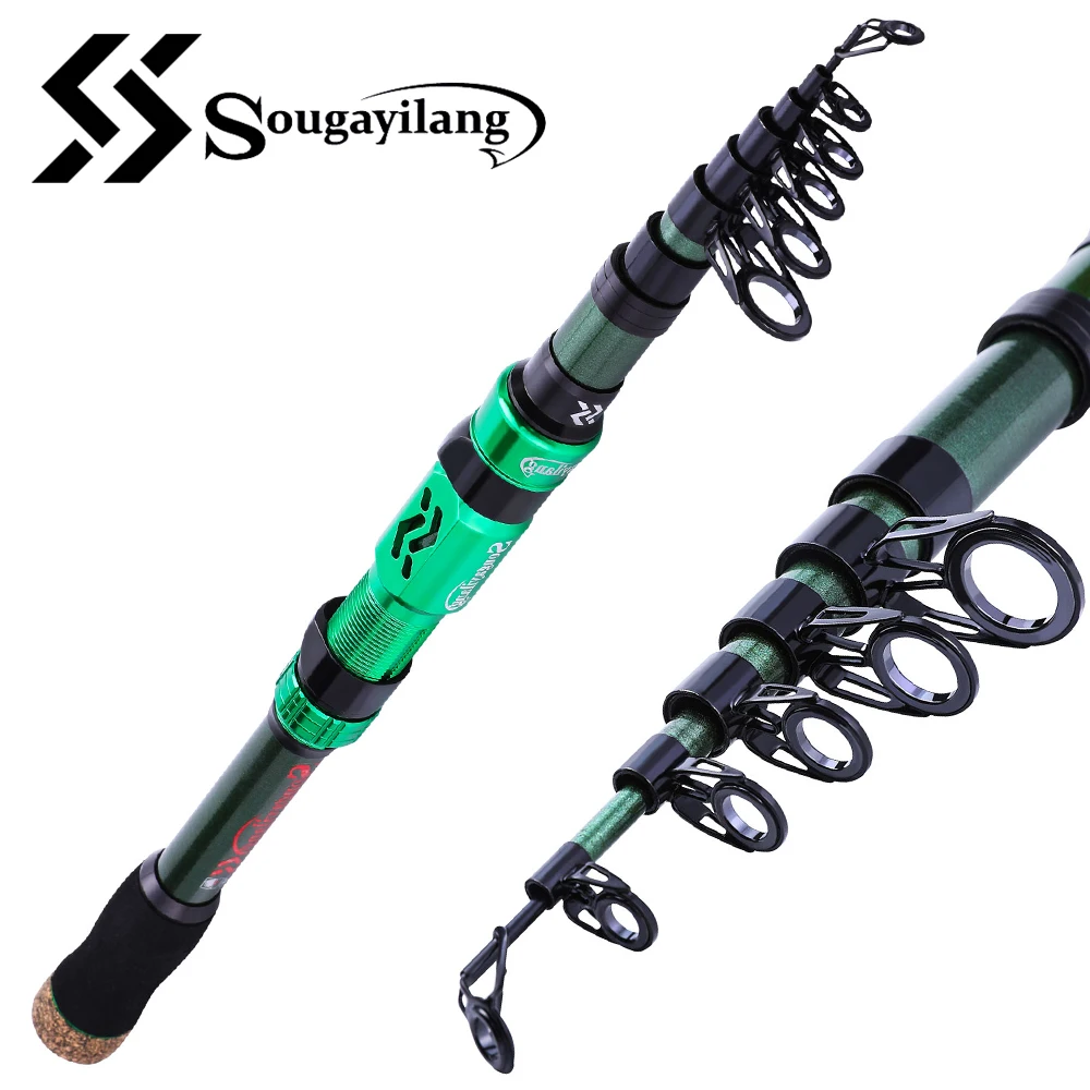 Sougayilang 1.8 2.4m Saltwater Freshwater Fishing Rods Telescopic ...