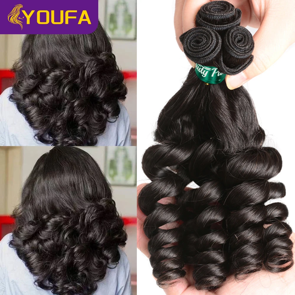 Extensiones de Cabello Humano Rizado en Espiral Funmi, 1 Pieza, Lote de ...
