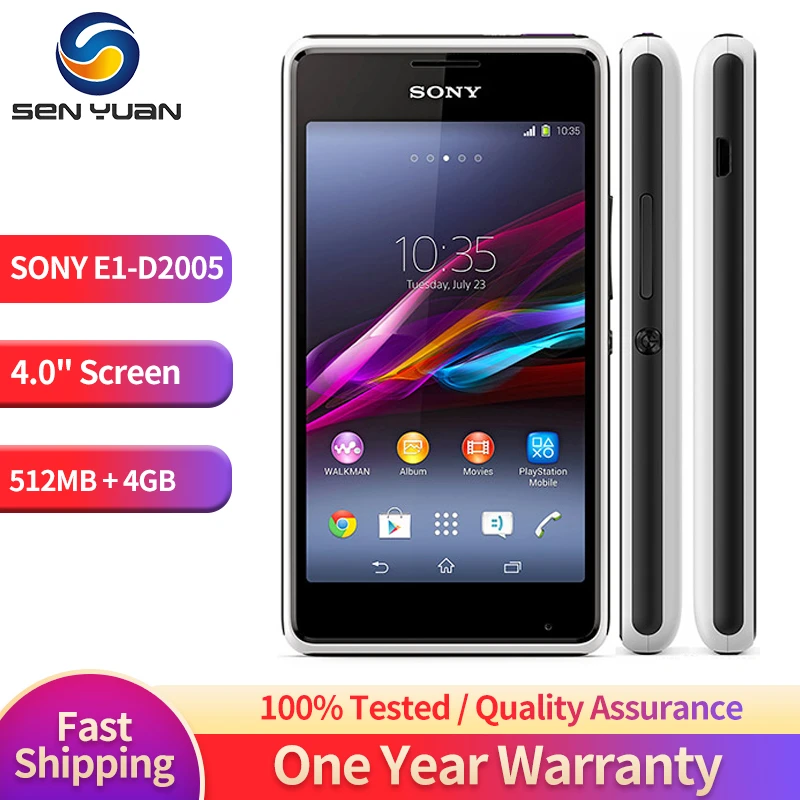 Original Sony Xperia E1 D2005 3G Mobile Phone Refurbished-99%New 4.0 ...
