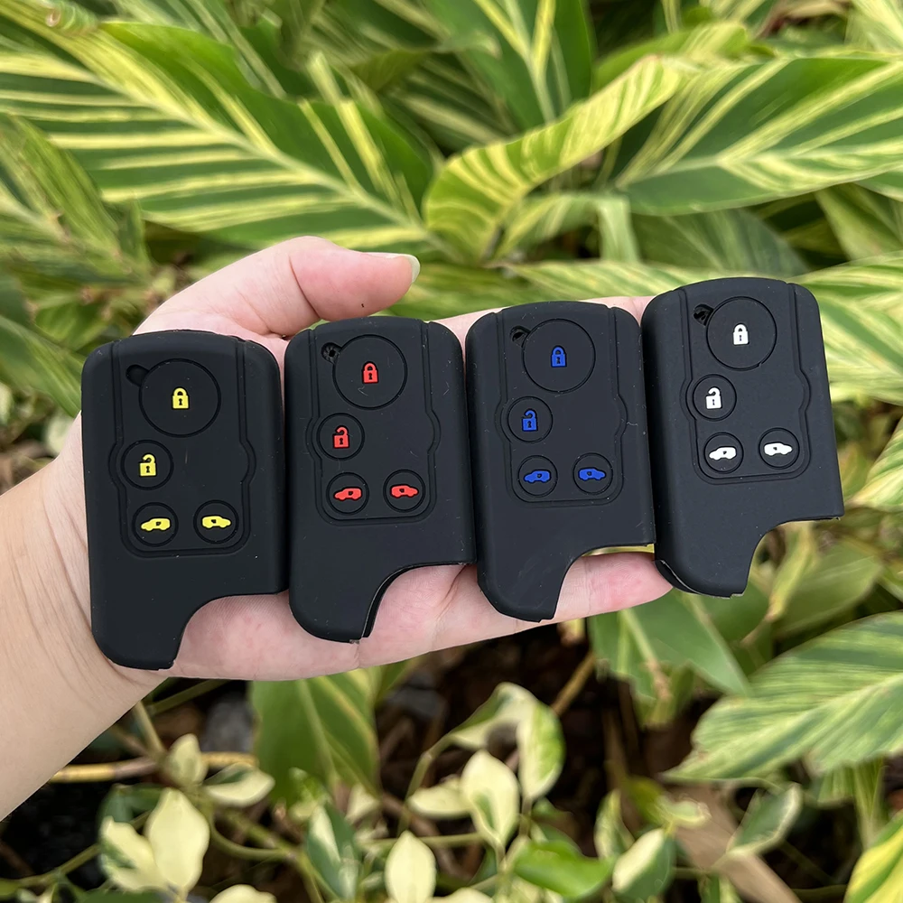 4Button-Silicone-Car-Key-Cover-Case-Protect-Skin-Holder-for-Honda-Freed ...