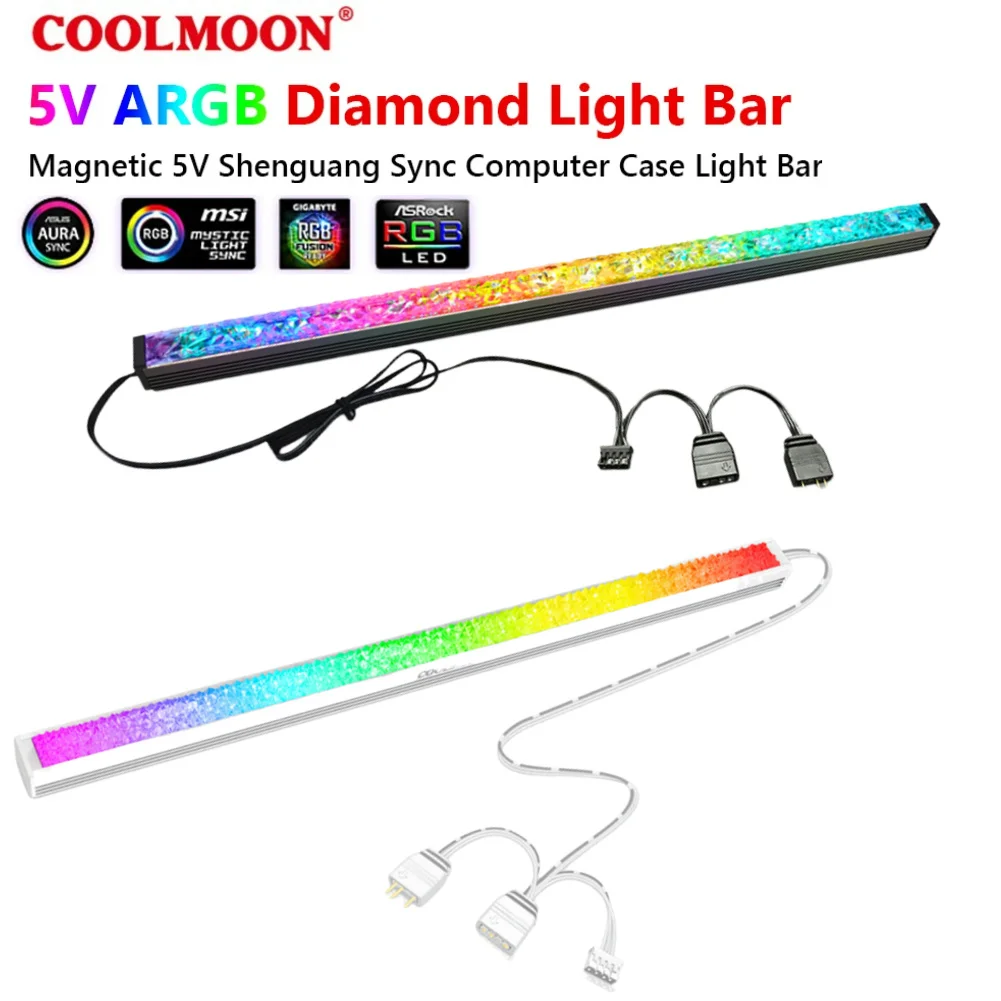 COOLMOON-ARGB-LED-Strip-Light-diamante-magn-tico-atmosfera-colorida-Bar ...