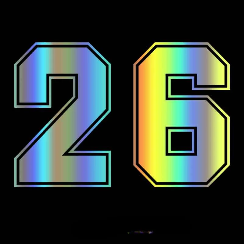 Various-Sizes-figure-number-26-car-sticker-waterproof-car-decal-vinyl ...