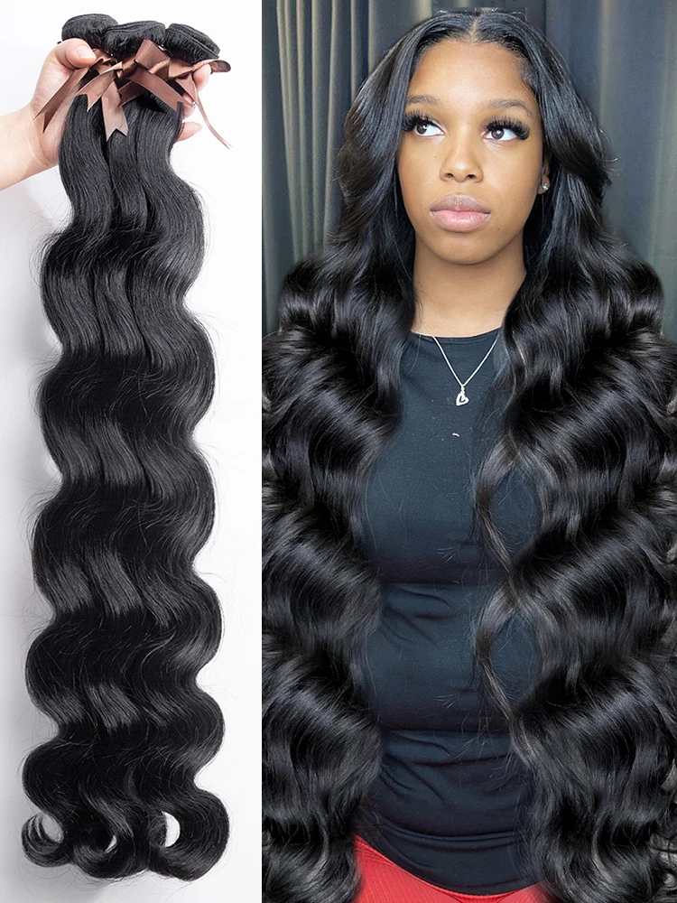 Night-Club-30-32-40-Inch-Body-Wave-3-4-Bundles-Brazilian-Hair-Water ...