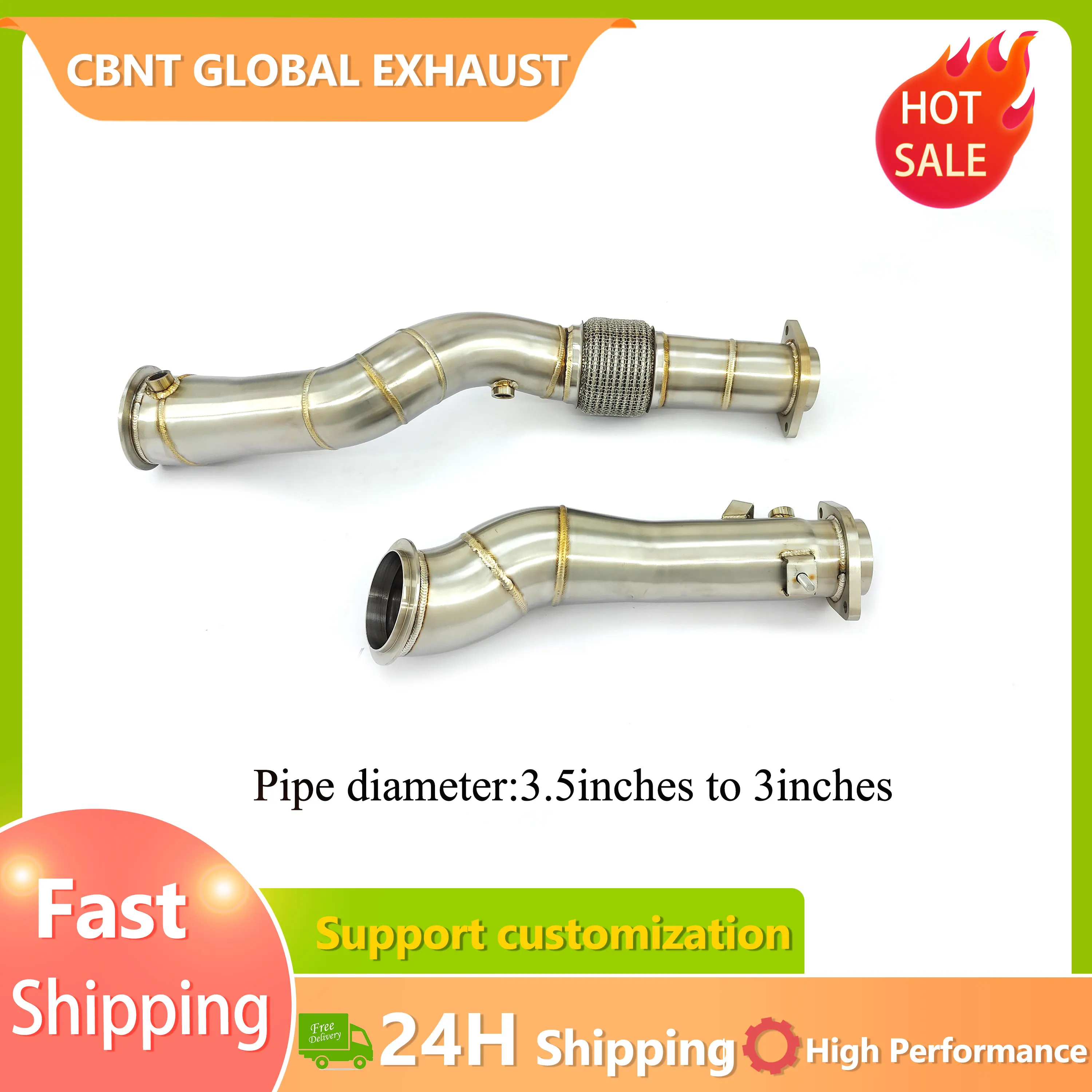 CBNT Hot Selling Sport Racing S58 Downpipe for BMW M2 G87 M3 G80 M4 G82 ...