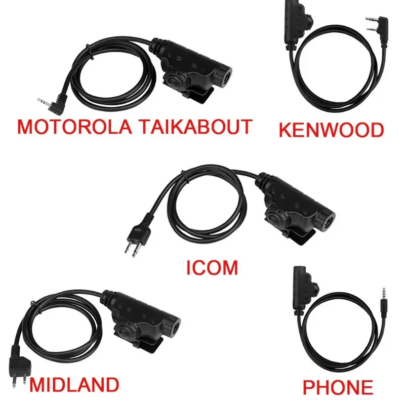 U94-PTT-V2-Model-U174-Cable-Plug-Military-Hunting-Tactical-Headset ...
