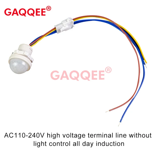 Gaqqee DC 12V 24V PIR Motion Sensor Light Switch 220V 110V Time Delay ...