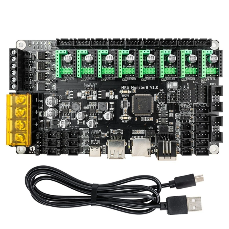 MKS-Monster8-V2-Motherboard-32Bit-Control-Board-3D-Printer-8-Axis ...
