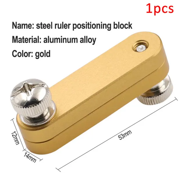 Steel Ruler Positioning Block Angle Scriber Line Marking Gauge for ...