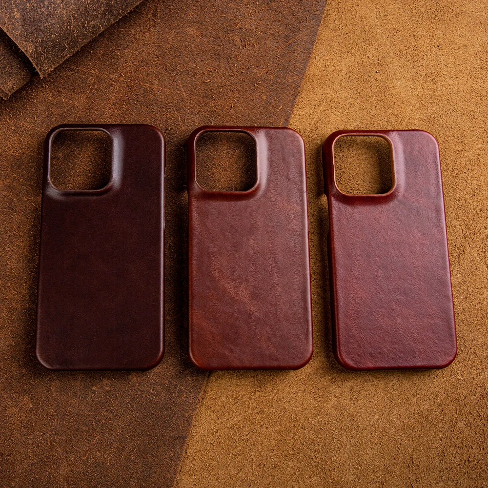 Funda-de-cuero-genuino-con-cera-de-aceite-de-lujo-para-Iphone-14-Pro ...