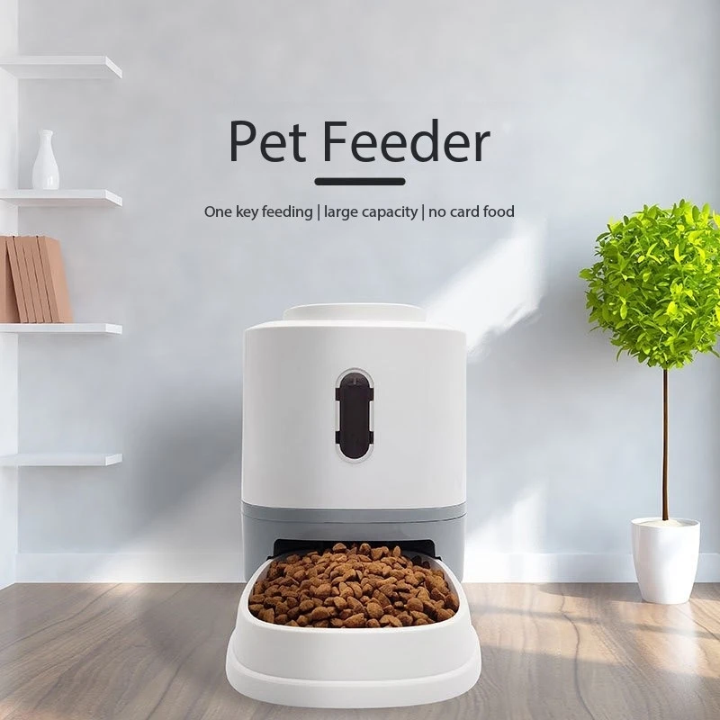 Automatic-Dog-Feeder-Bowl-Interactive-Auto-Pet-Puppy-Cat-Non-Slip-Dry ...