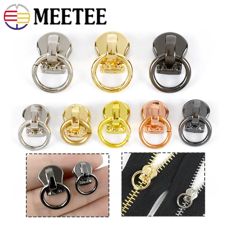 Zipper Slider Accessories | Metal Ring Zipper Puller | Diy Metal Zipper ...