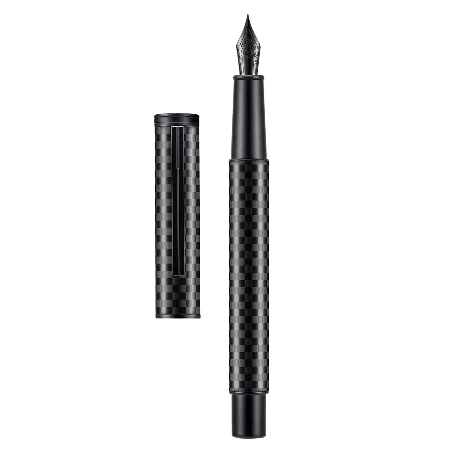Hongdian 1861 Carbon Fiber Fountain Pen EF/F/M/ Bent Nib, Classic ...