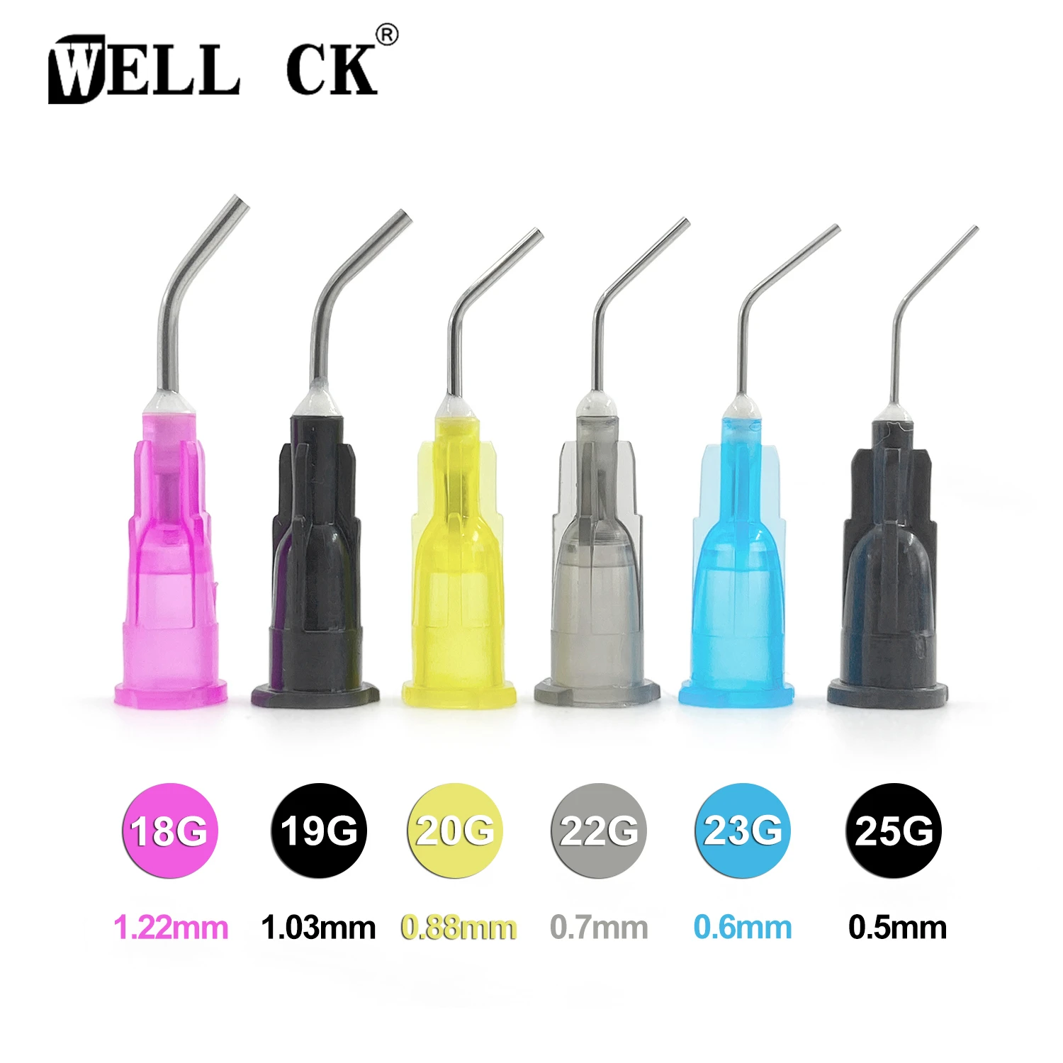 100Pcs Composite Resin Syringe Tips Equipment Irrigation Bent Needle ...