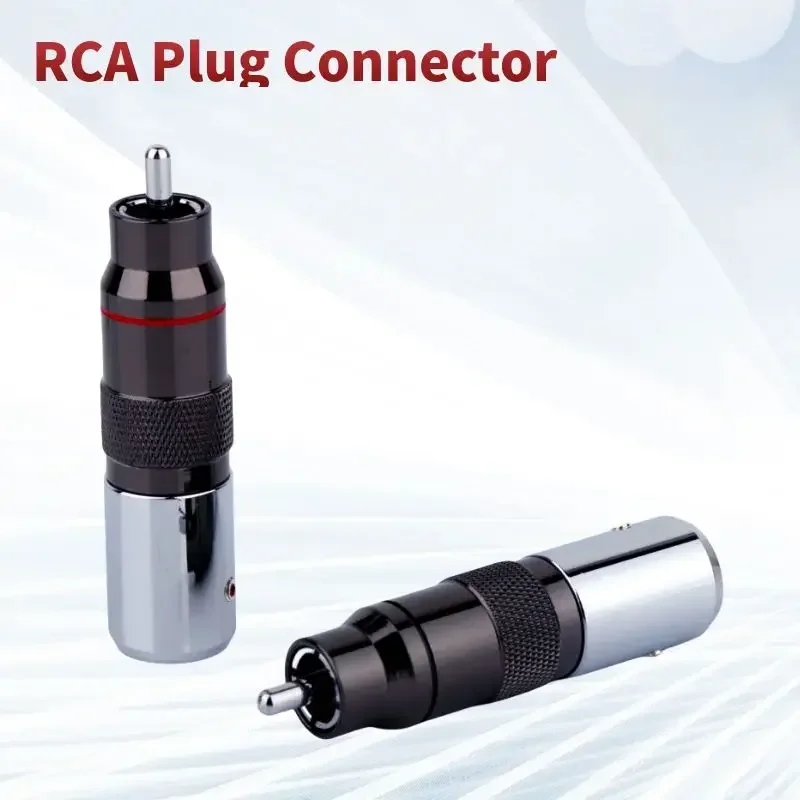 Welding-Free-RCA-Connector-Audio-Jack-Audiophile-Male-Rhodium-Plated ...
