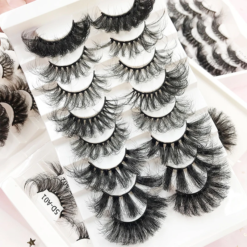 8-Pairs-6D-Lashes-Tray-25MM-Lash-Fluffy-Dramatic-Messy-Long-False ...