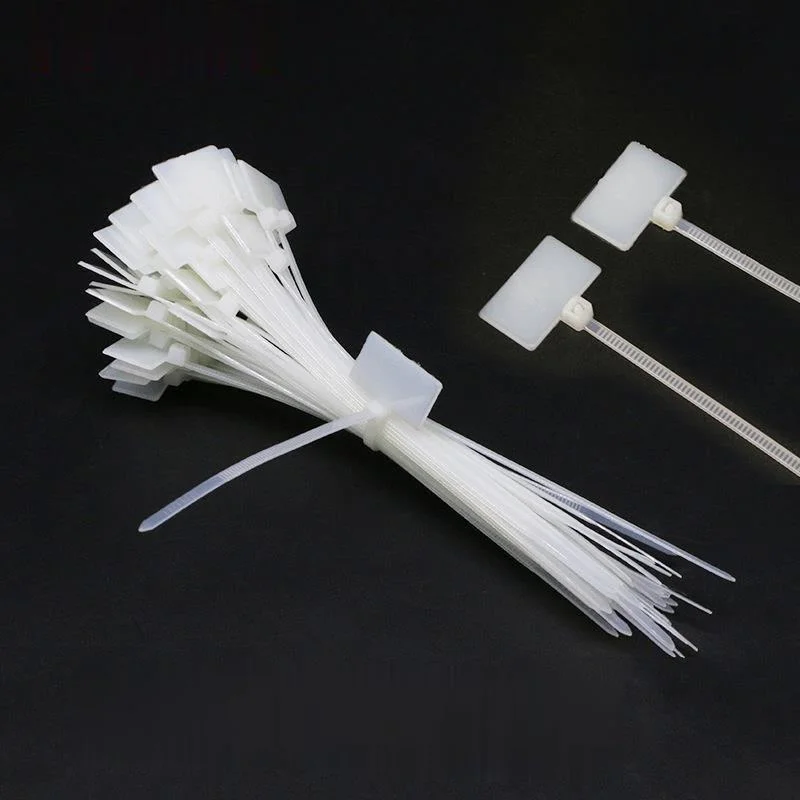 100Pcs Zip Ties Write Wire Power Cable Label Mark Tag Nylon Self ...