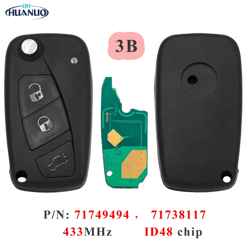 3-Button-Flip-Remote-Key-433MHz-with-Megamos-ID48-Chip-for-Fiat-Bravo ...