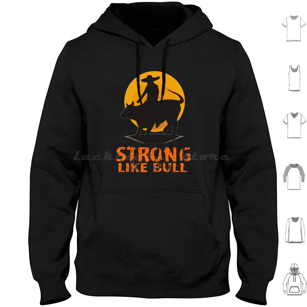 Strong Man Like A Bull Hoodie Cotton Long Sleeve Strong Bull Bulldog ...