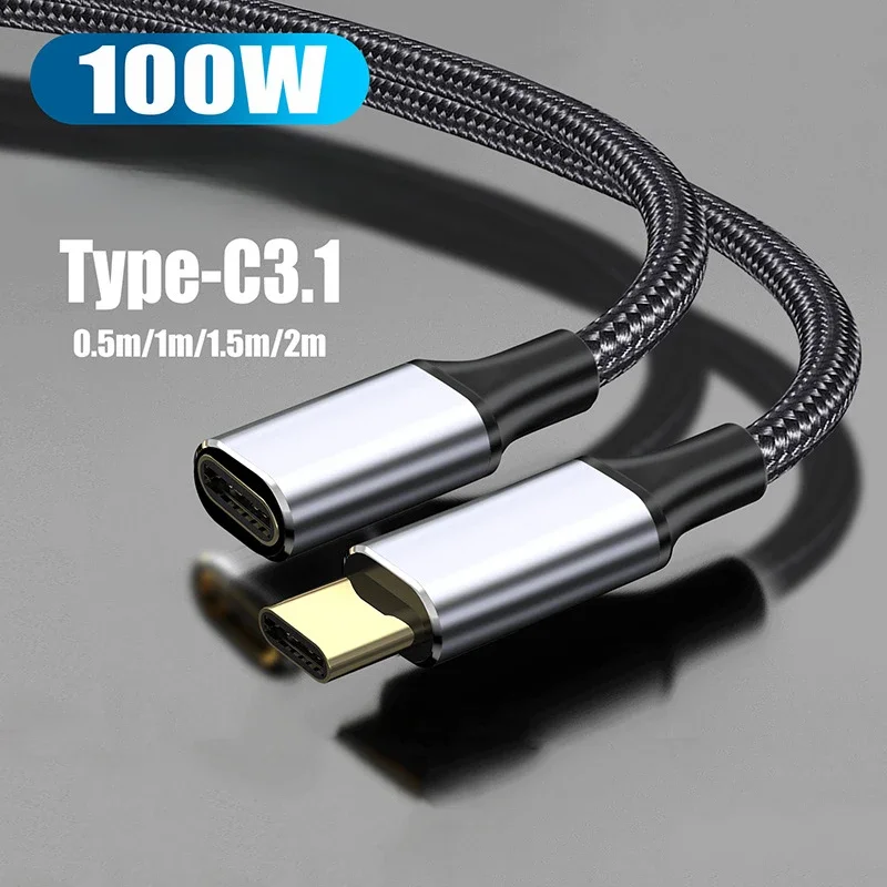 Cable-de-extensi-n-USB-3-1-tipo-C-PD100W-10gbps-extensor-macho-a-hembra ...