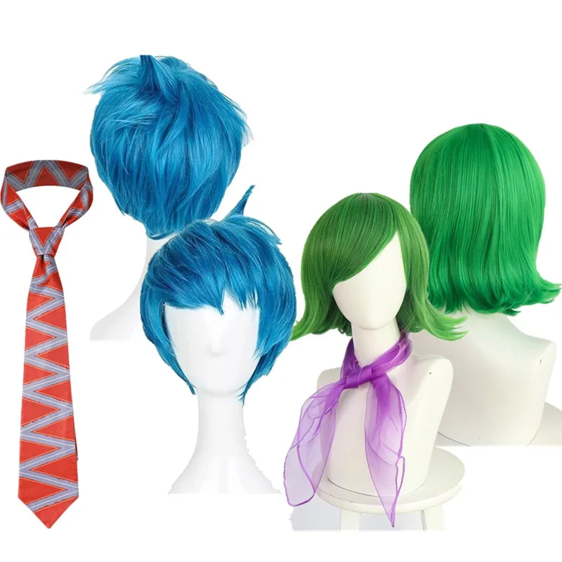 Adult-Anger-Necktie-Cosplay-Joy-Disgust-Wig-Inside-Cartoon-Fantasy-Out ...