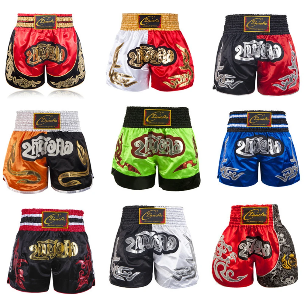 Printing-Fight-Shorts-Breathable-Men-Womens-Kick-Boxing-Shorts ...