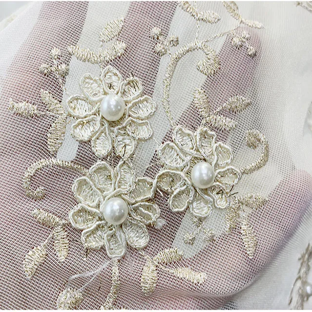 American Style Luxury Pastoral Embroidery Double Curtains Korean Rope ...