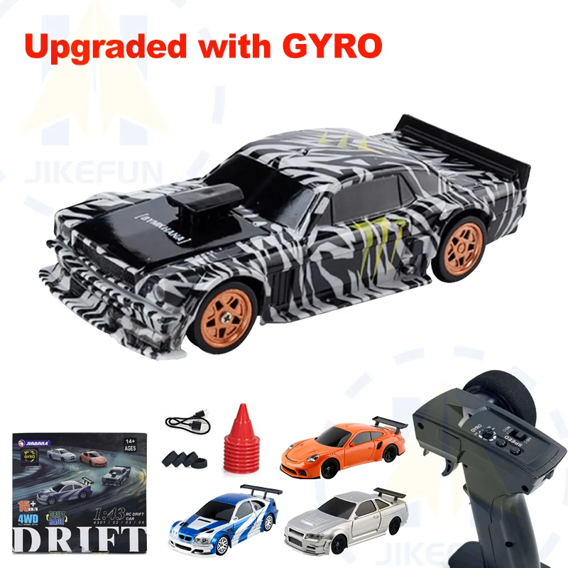 1/43 RC Drift Car – Upgraded 4WD High-Speed Racing Car with Gyro, 2.4G ...