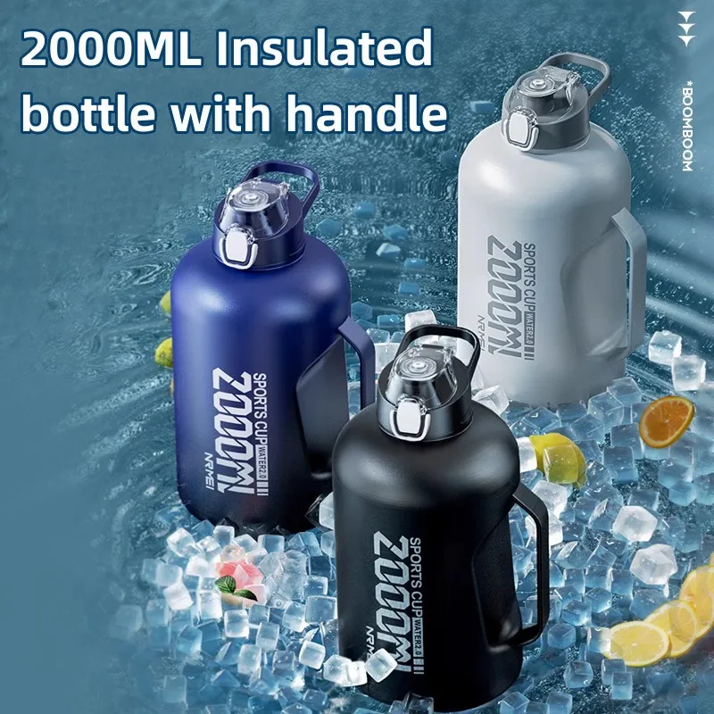 1500ml-2000ml-Gym-Water-Bottle-Stainless-Steel-Double-Wall-Vacuum-Sport-Bottle-Spout-Lid-with ...